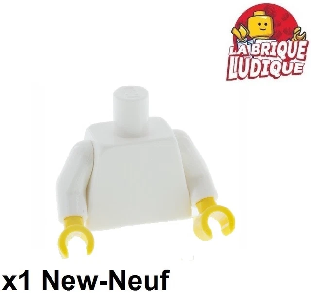 LEGO 1X MINIFIG torso torso arm white/white hand hand yellow/yellow ...