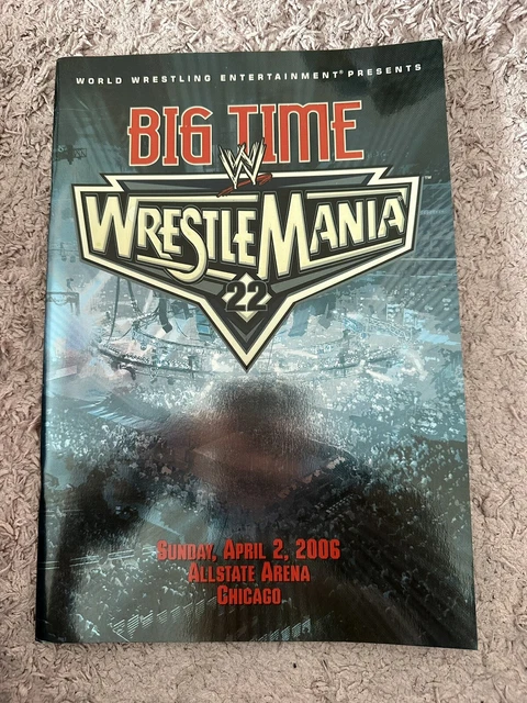 WWE WWF WRESTLING Wrestlemania Programme 22 XXII - Great Condition Rare ...
