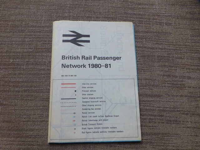BRITISH RAIL PASSENGER Network Map - May 1980-81 £1.99 - PicClick UK