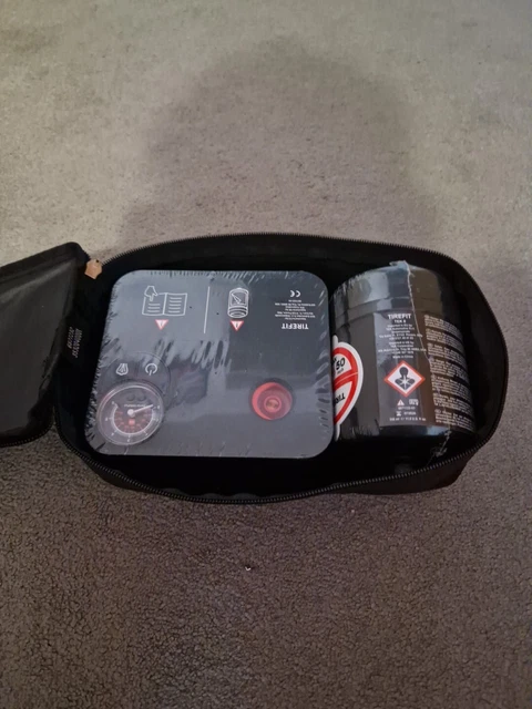 GENUINE BMW MINI Tyre Puncture Pump Inflator Compressor Sealant Kit Bag ...