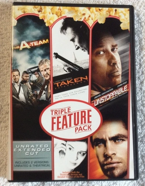 TRIPLE FEATURE PACK - The A-Team, Taken, Unstoppable - DVD - 3 Movies ...