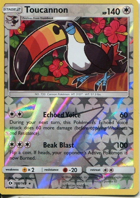 CARTE JCG POKÉMON Soleil & Lune 108/149. Toucannon Reverse Holo EUR 3 ...