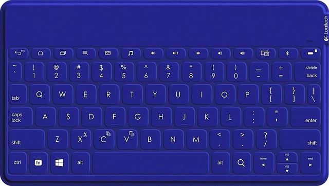 LOGITECH KEYS TO Go Keyboard Ultra Portable Blue for ipad iphone Apple ...