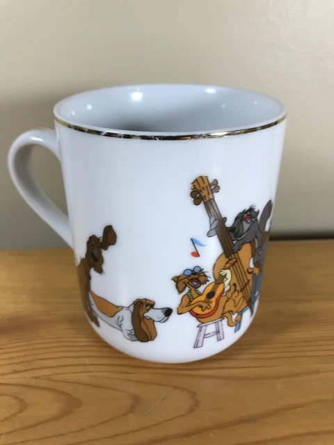 DISNEY ALLEY CATS Coffee Mug The Aristocats Jazz Band Cup Dogs Walt ...