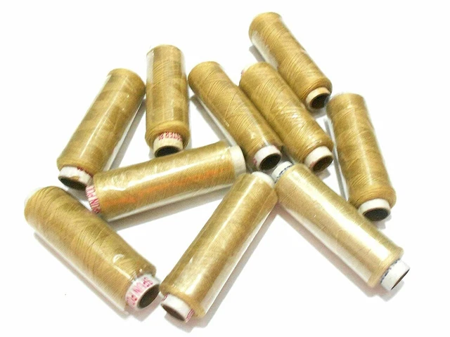 TRADITIONAL SEWING THREAD Color Golden Each 800 Meter 20 Pcs $42.29 ...