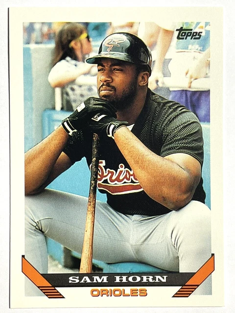 CARTE DE BASEBALL SAM HORN Baltimore Orioles, Red Sox, Rangers 1993 ...