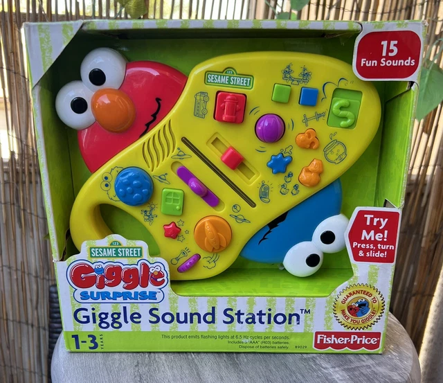 SESAME STREET ELMO Cookie Monster Giggle Sound Station 2003 Matel Toy £ ...