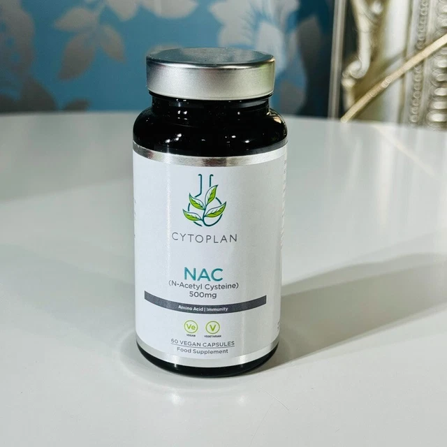 CYTOPLAN NAC 60 Vegan Capsules 500mg Food Supplement NEW SEALED Exp Jan ...
