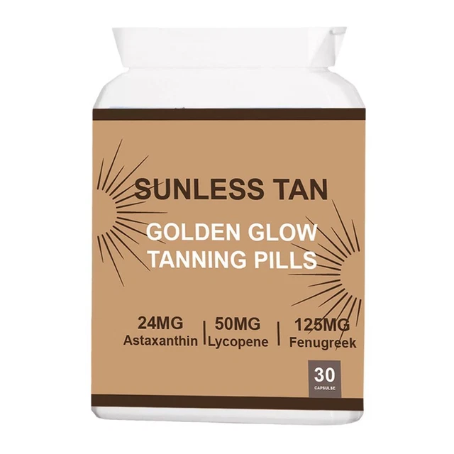TANNING VITAMIN CAPSULES-SUNLESS Tan-Golden Glow Tanning Pills - 30PCS ...