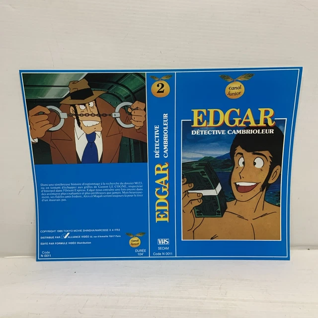 PROSPECTUS ANCIEN JAQUETTE VHS dessin animé Edgar Détective Cambrioleur ...