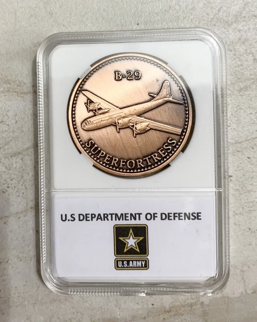 U S ARMY AIR FORCES B-29 SUPERFORTRESS Challenge Coin w/ Presentation ...