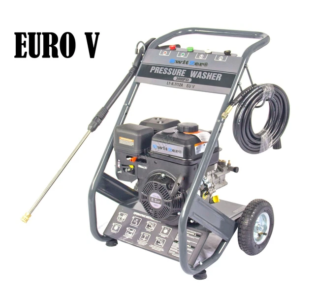 SWITZER PETROL POWER Pressure Jet Washer 3000PSI 6.5HP Engine With Gun ...