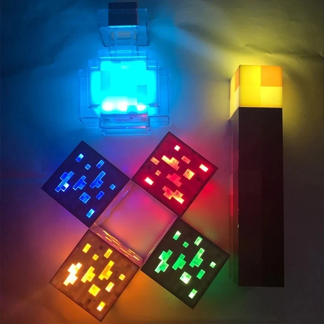 MINECRAFT GAME TORCH Lamp Led Night Light Home Decors USB Rechargeable ...