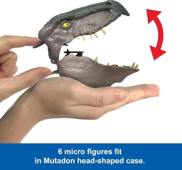 MATTEL JURASSIC WORLD Rebirth Micro Adventure Playset, Distort ...