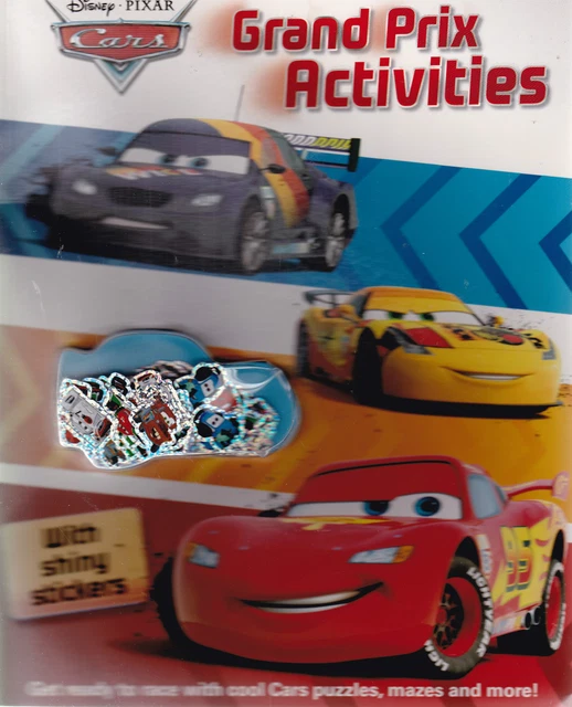 DISNEY PIXAR CARS Grand Prix Sticker Activity Book with Sparkly ...