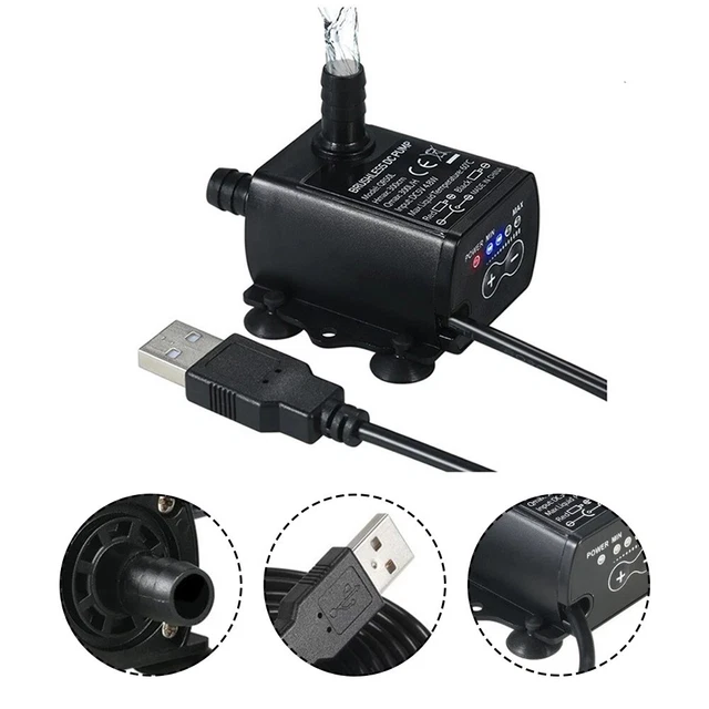 ADVANCED MINI USB DC5V Water Pump Brushless Waterproof and Submersible ...