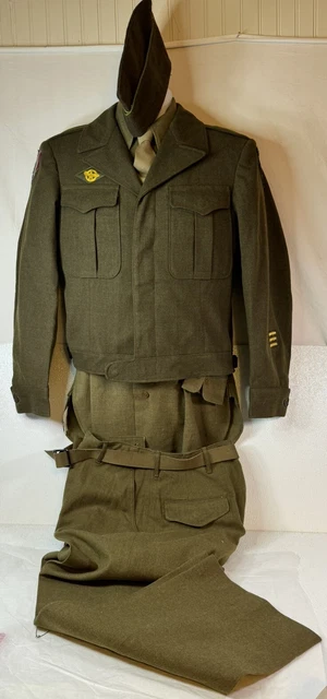 WWII US ARMY Wool Field Uniform (Complete) Size 36R 1940’s Name: Hutton ...