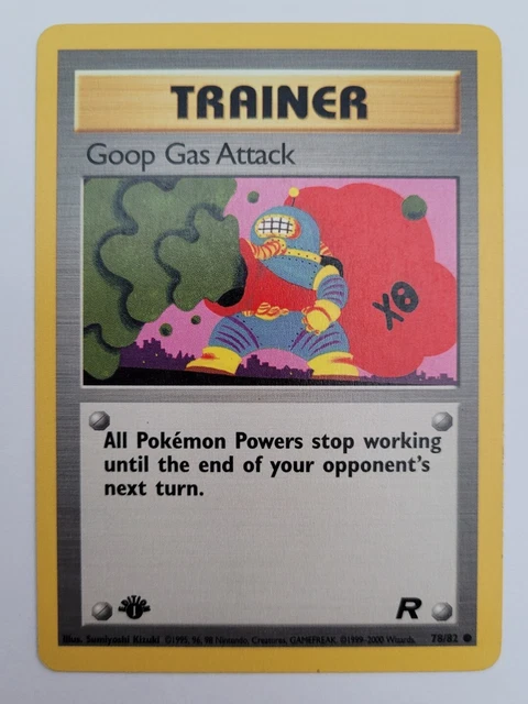 1ST EDITION TEAM Rocket Pokemon TRAINER Goop Gas Attack #78/82 LP $5.40 ...