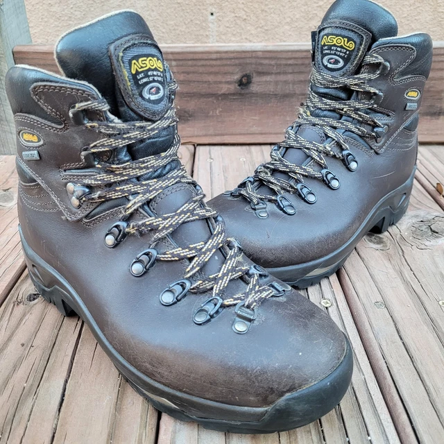 ASOLO MEN'S TPS 520 GV EVO WIDE Chestnut Brown Leather Hiking Boots ...
