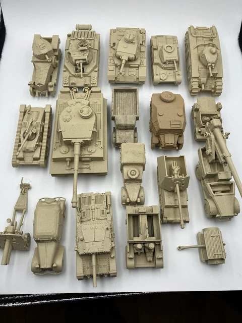 20MM WW2 RESIN/METAL Military tanks and support vehicles Job lot £39.95 ...