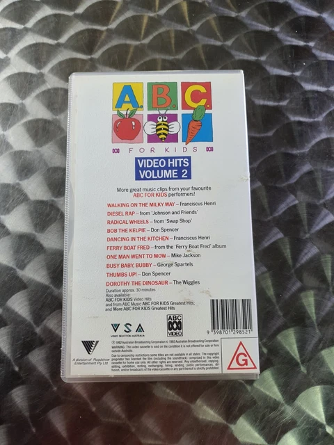 ABC FOR KIDS Video Hits Volume 2 - VHS Video Tape - RARE $15.64 ...
