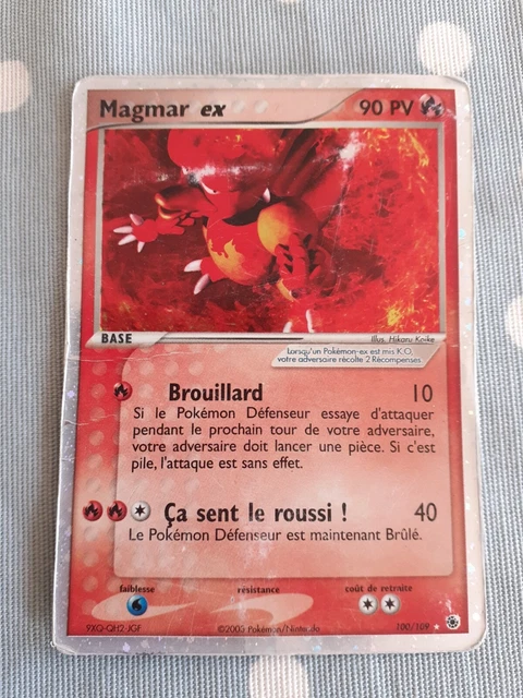 CARTE POKÉMON ULTRA rare - MAGMAR EX 100/109 - RUBIS SAPHIR EUR 50,00 ...