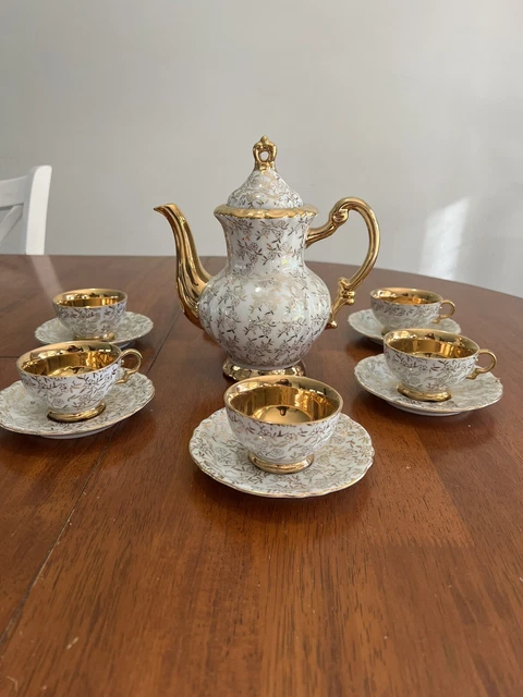 VINTAGE GOLD CROWN Brand Japanese Teapot With Six Cups And Saucers $100 ...