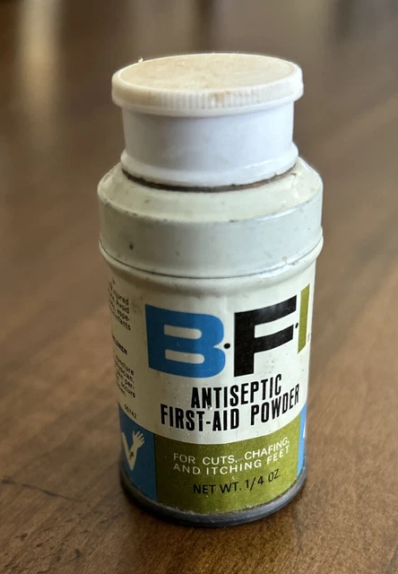 VINTAGE BFI ANTISEPTIC Powder First Aid 1/4 oz Tin Calgon Consumer ...