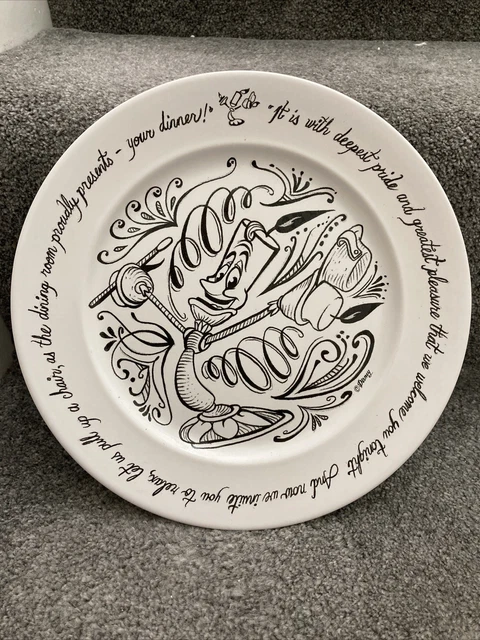 DISNEY PARKS BEAUTY and the Beast Lumiere Ceramic Dinner Plate - Be Our ...