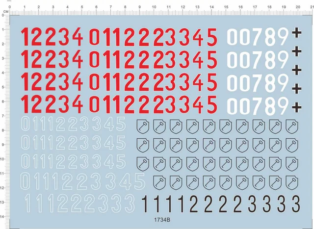 GERMAN 1/16 TIGER I number Tank Panzer Military Markings Model Water ...