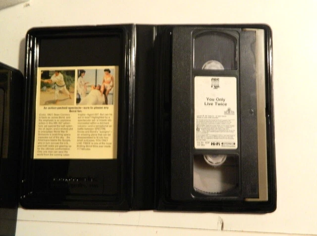 YOU ONLY LIVE twice. James Bond. Sean Connery.CBS/FOX VHS 1967 £4.44 ...