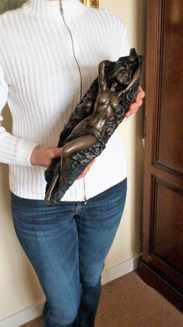 BRONZED RESIN SCULPTURE / Figure of a Female “Lynn”. The Sculptor ...