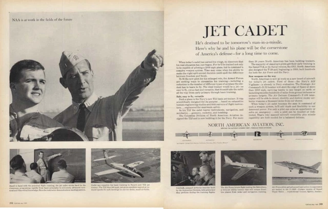 JET CADET FOR tomorrow's man-in-a-missile North American Aviation ad ...
