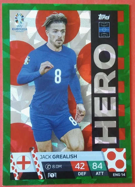 MATCH ATTAX EURO Germany 2024-Emerald Parallel Jack Grealish of England ...