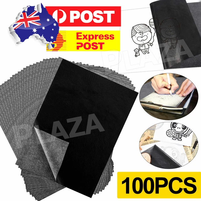 100 SHEETS CARBON Paper Transfer Copy Graphite Tracing A4 Wood Canvas ...