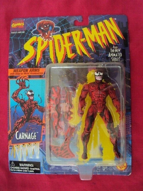 MARVEL SPIDER-MAN THE New Animated Series Carnage Weapon Arms 1994 Toy ...