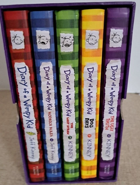 DIARY OF A Wimpy Kid Collection Books 1-5 by Jeff Kinney Kids Box Set ...