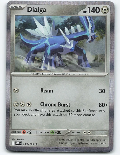 DIALGA #095/132 HOLO Pokemon Card ME01: Mega Evolution £1.36 - PicClick UK
