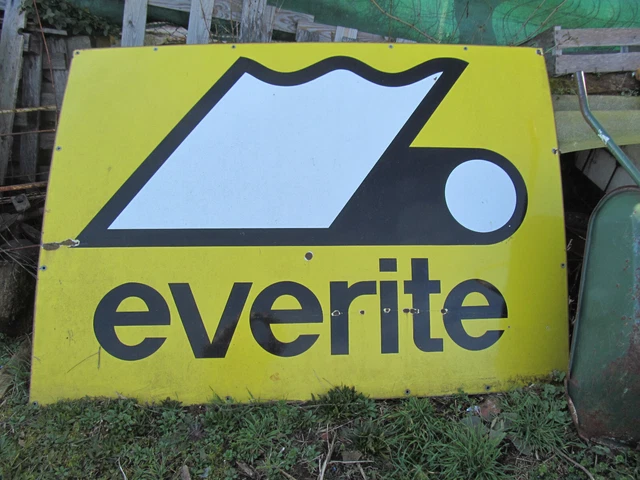TRÈS RARE grande plaque émaillée EVERITE signée NEUHAUS ( 1,20 x 1,00 m ...