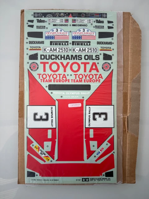 VINTAGE RARE TAMIYA Toyota Celica Decals - 5864 from 1987 £120.00 ...