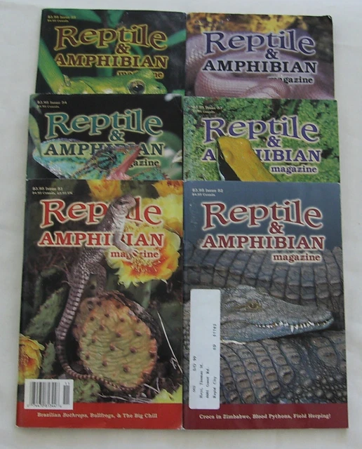 REPTILE AND AMPHIBIAN Magazine Back Issues Lot of 6 From 1997-1998 ...