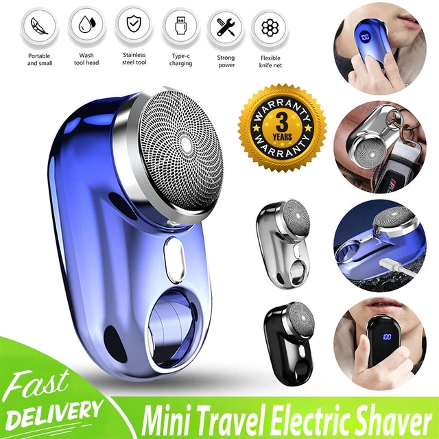 MINI SHAVE PORTABLE Electric Razor for Men USB Rechargeable Shaver Home ...