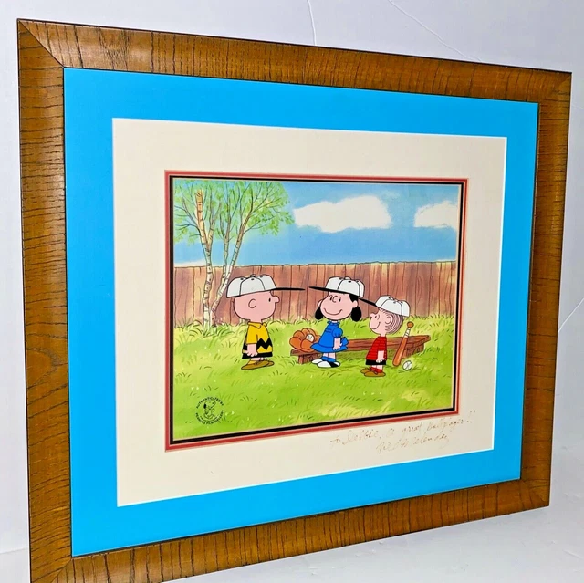 PEANUTS CEL CHARLIE Brown All Stars Original Production Signed Bill ...