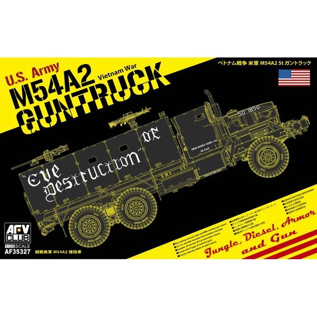 MAQUETTE CAMION U.S. Army M54a2 5-ton Gun Truck Eve Of Destruction|afv ...