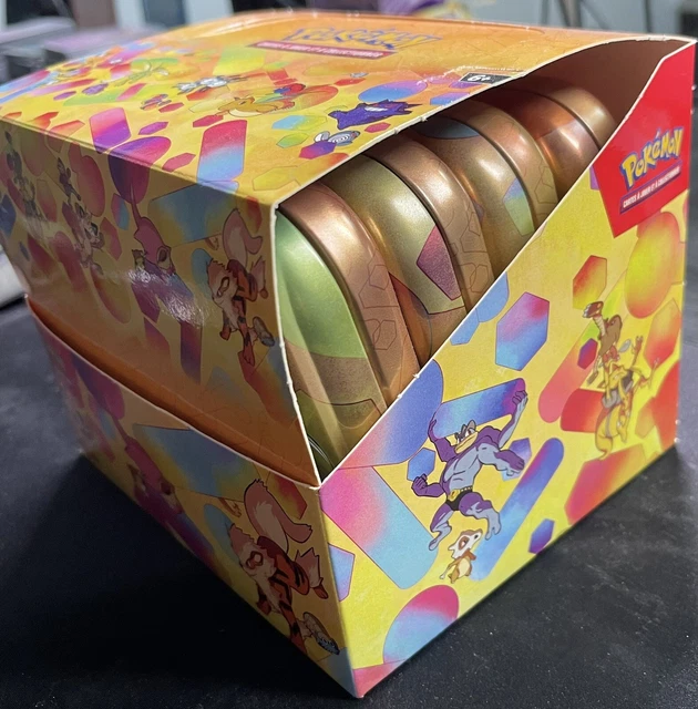 DISPLAY 10 MINI Tins Pokemon 151 EV3.5 FR VIDE Avec Jeton et ...