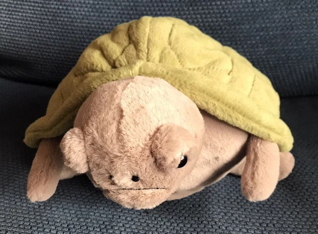 JELLYCAT TIMMY TURTLE Green Beige Soft Toy Grumpy Face Collectible ...