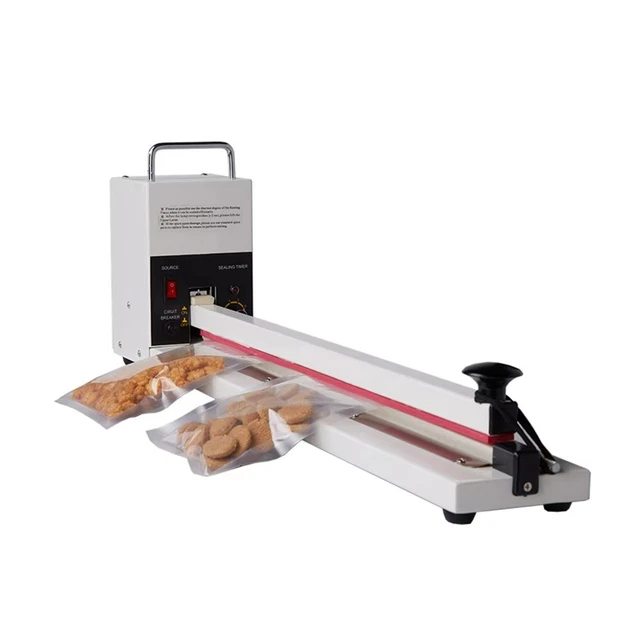 LONG PORTABLE HAND Impulse Food Sealer Plastic Bag Cutter Sealing ...