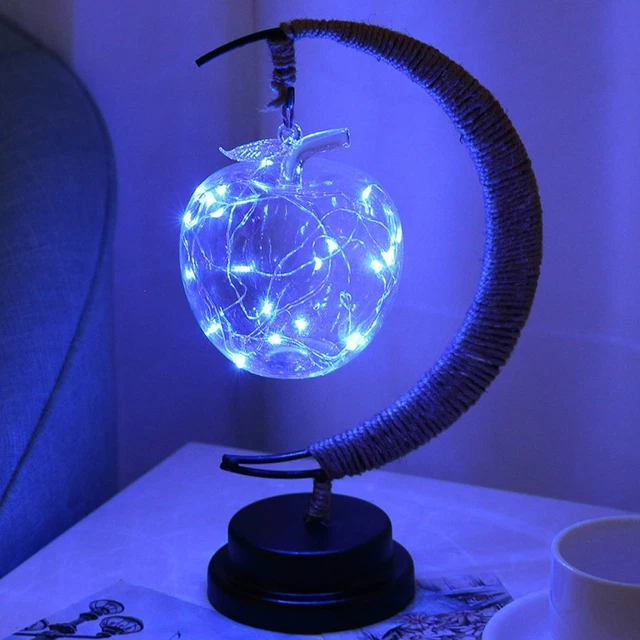 （11）COPPER WIRE 20LED Lanterns Handmade Hemp Rope Iron Night Light FI £ ...