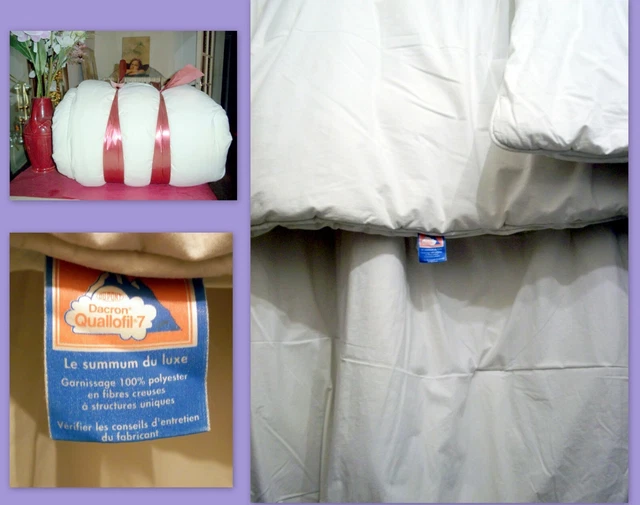 LINGE DE LIT Dupont de Nemours COUETTE quallofil 7 dacron 2,25 cm x 2 ...