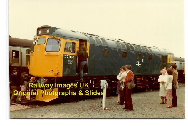 PHOTO RAILWAY - Class 27 27014 Ex Works BR Blue Coalville TMD c1982 £2. ...